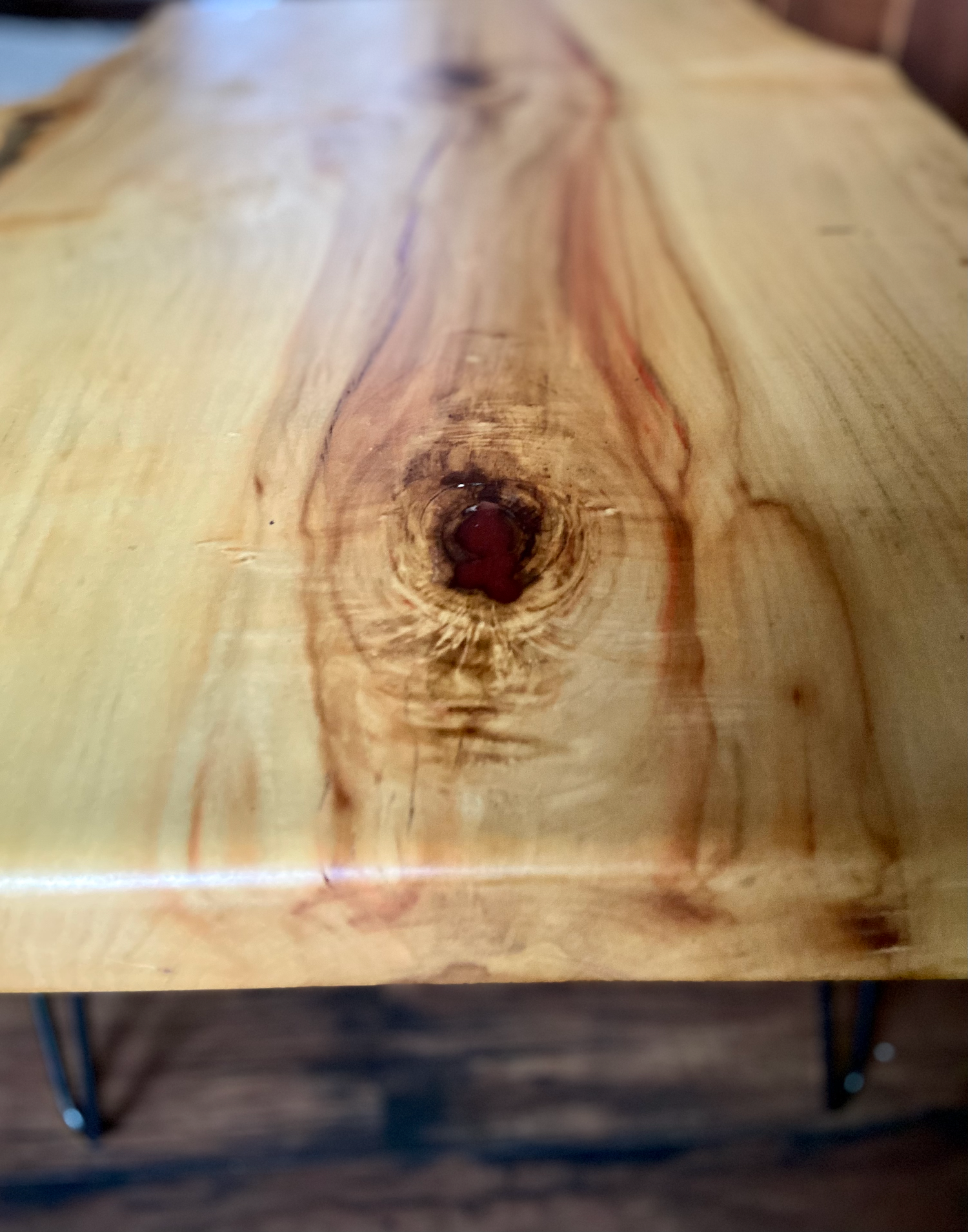 Live Edge Flame Box Elder Tables – Steel Oak