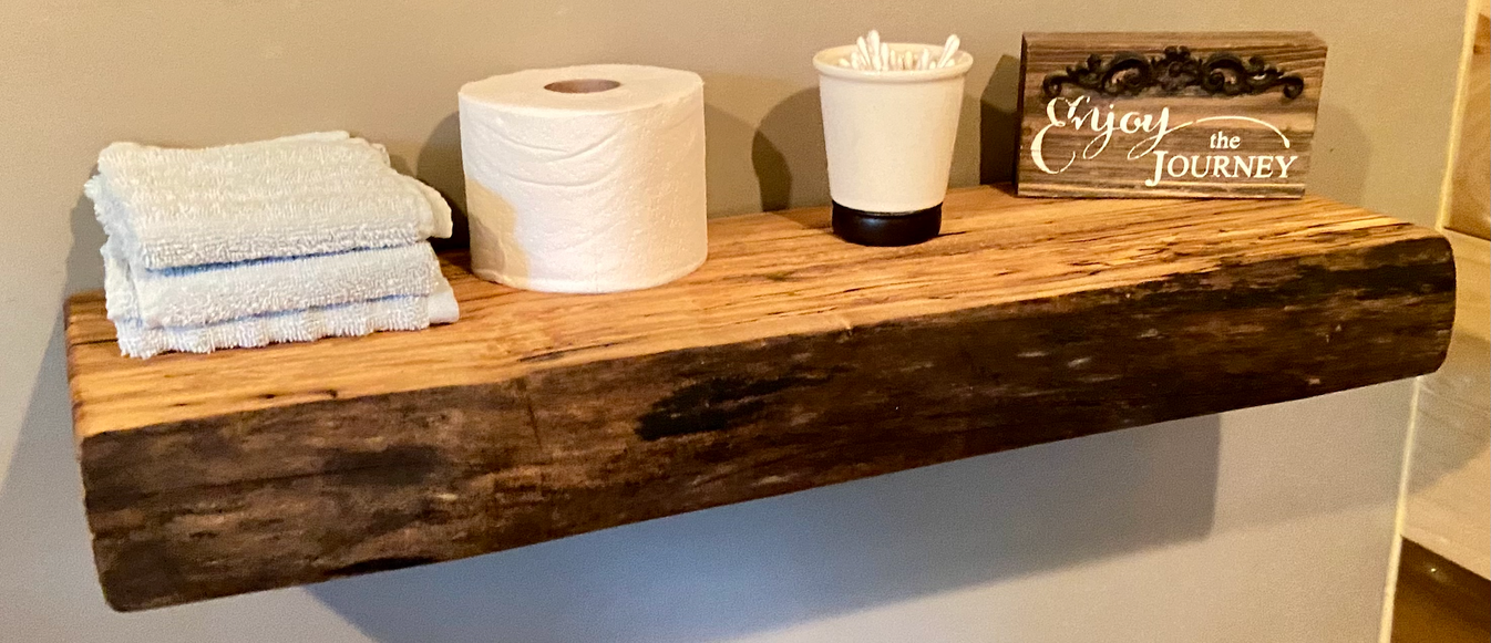 Chunky Live Edge Spalted Maple Mini Mantel|Thick Live Edge Floating Sh ...